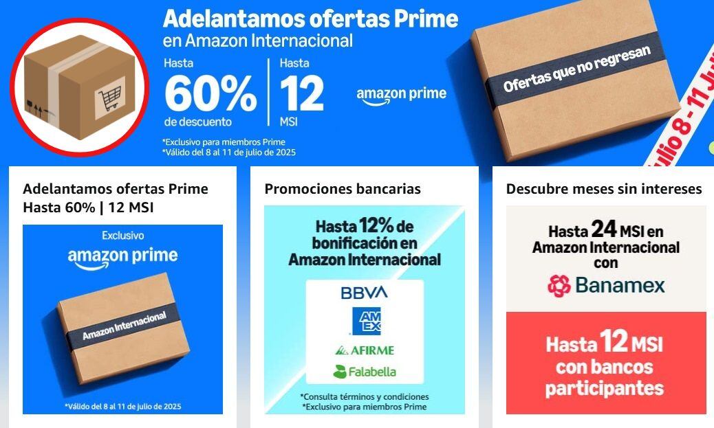 Amazon lanza descuentos anticipados para el Prime Day 2025