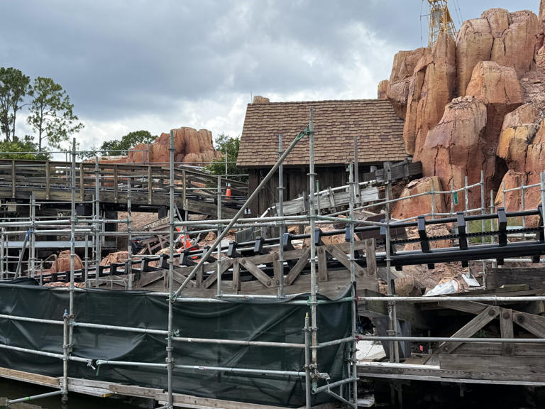 Last Look at Big Thunder Mountain Railroad Construction From Walt Disney World Railroad ...