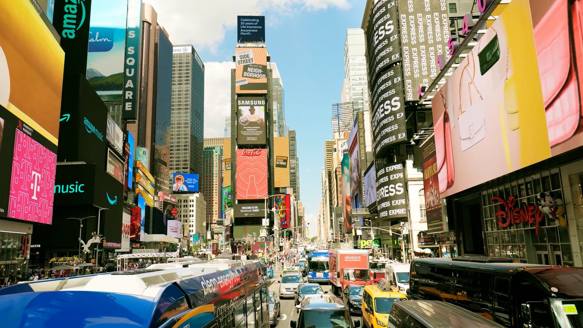 Times Square med drönare: En fågelperspektiv över New York