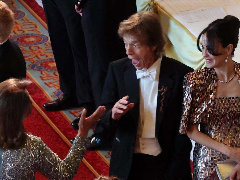 Mick Jagger Celebrates with the Royals at State Banquet