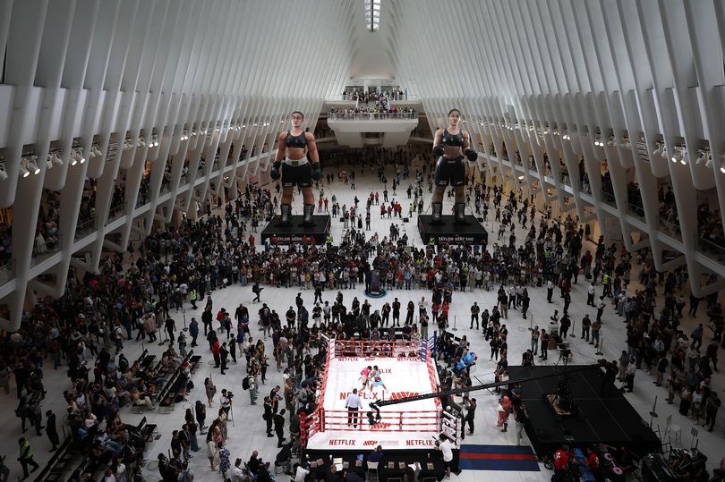 Katie Taylor vs. Amanda Serrano open workout turns Oculus into NYC's ...