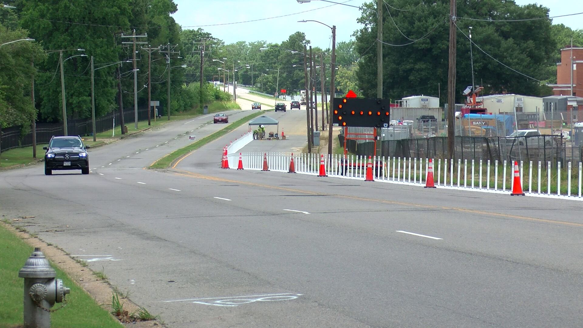 High-traffic area of Midlothian Turnpike turns to one lane