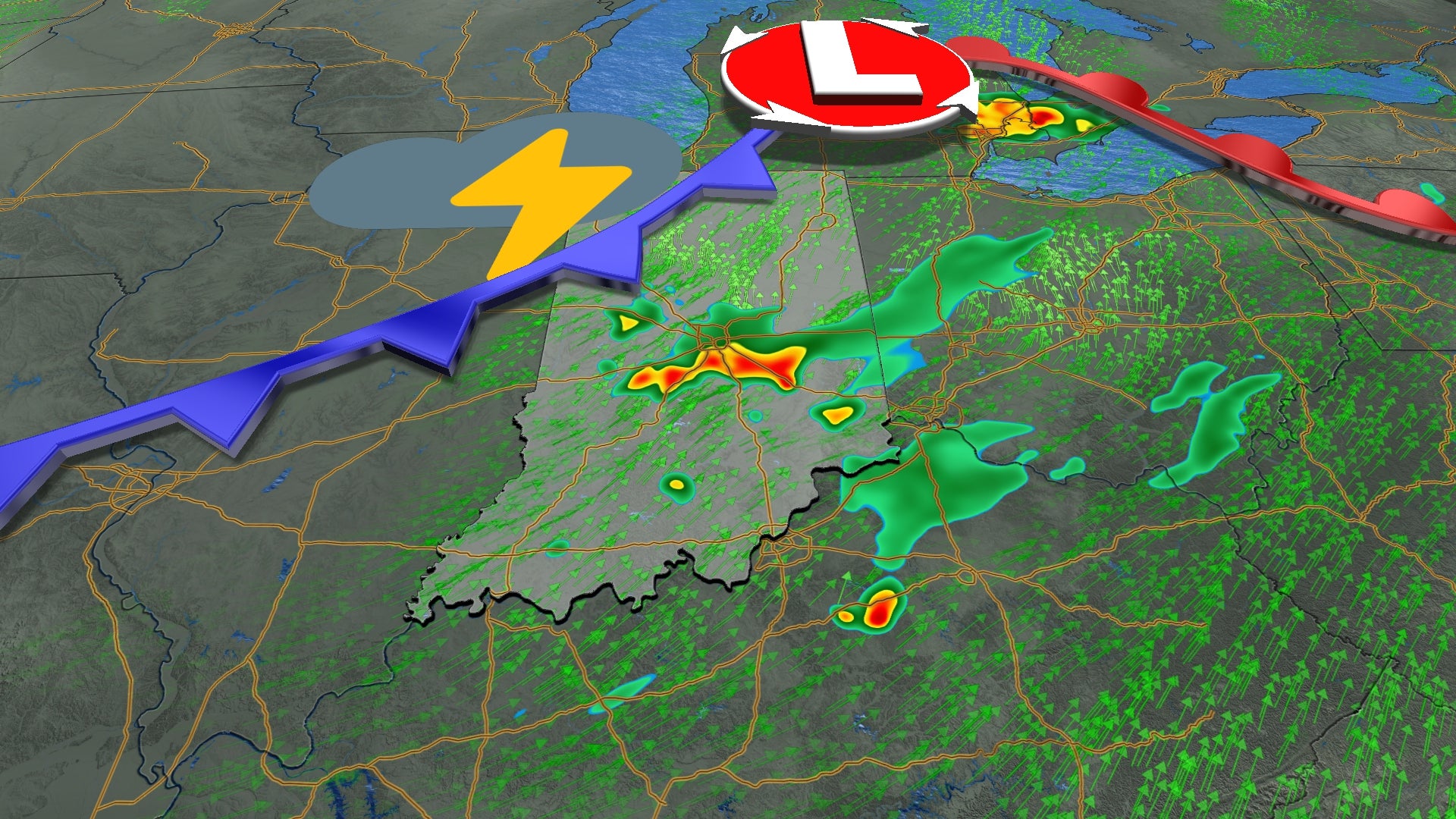 Muggy conditions, scattered storms expected across central Indiana ...
