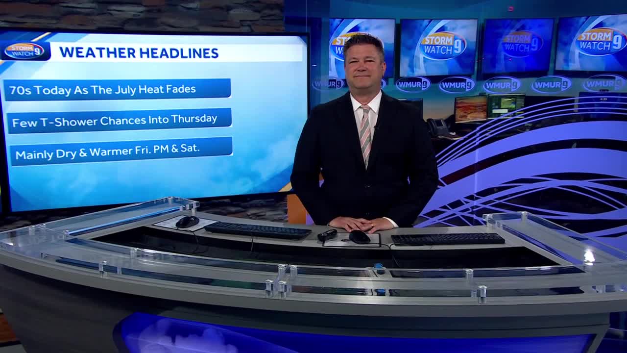Video: Cooler temps Wednesday with some on and off showers