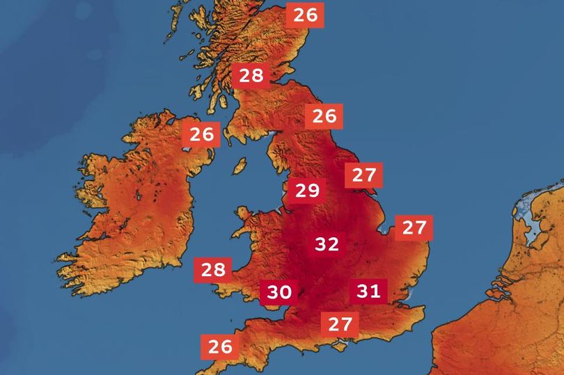 Met Office map reveals UK areas set for official heatwave ahead of ...