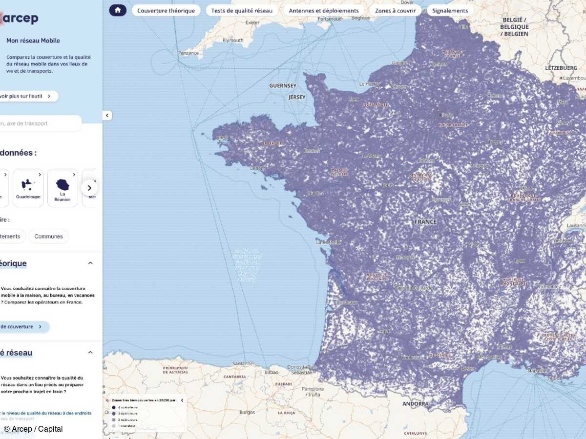 Quel opérateur mobile choisir ? Cette carte de l'ARCEP vous donne le meilleur choix pour vous