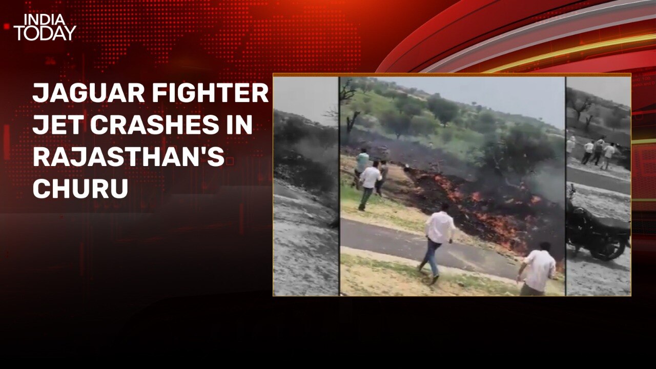 IAF Jaguar fighter jet crashes in Rajasthan's Churu
