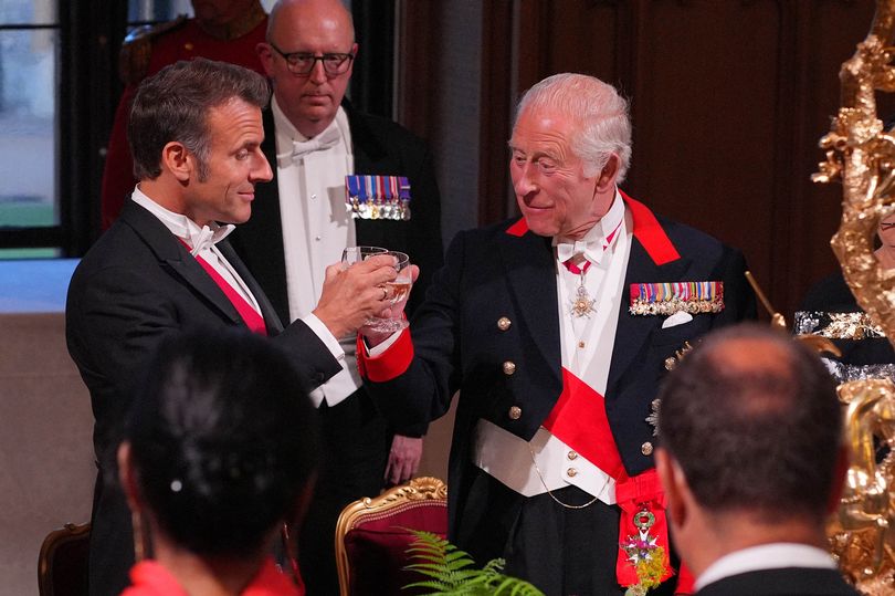 Awkward moment Macron 'ignored' as he greets William and Kate on UK visit