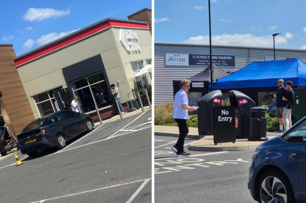 Gordon Ramsay spotted filming outside Reading Burger King
