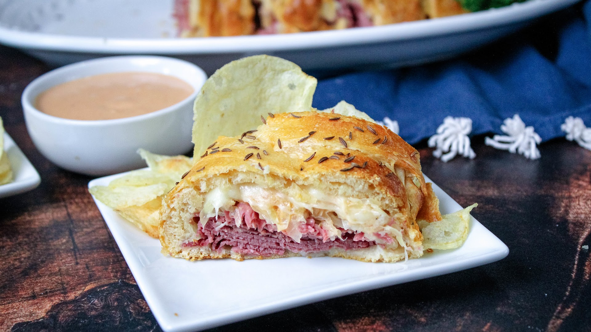 Enjoy This Reuben Loaf As An Easy Meal Or Appetizer - Fancy Reuben Loaf