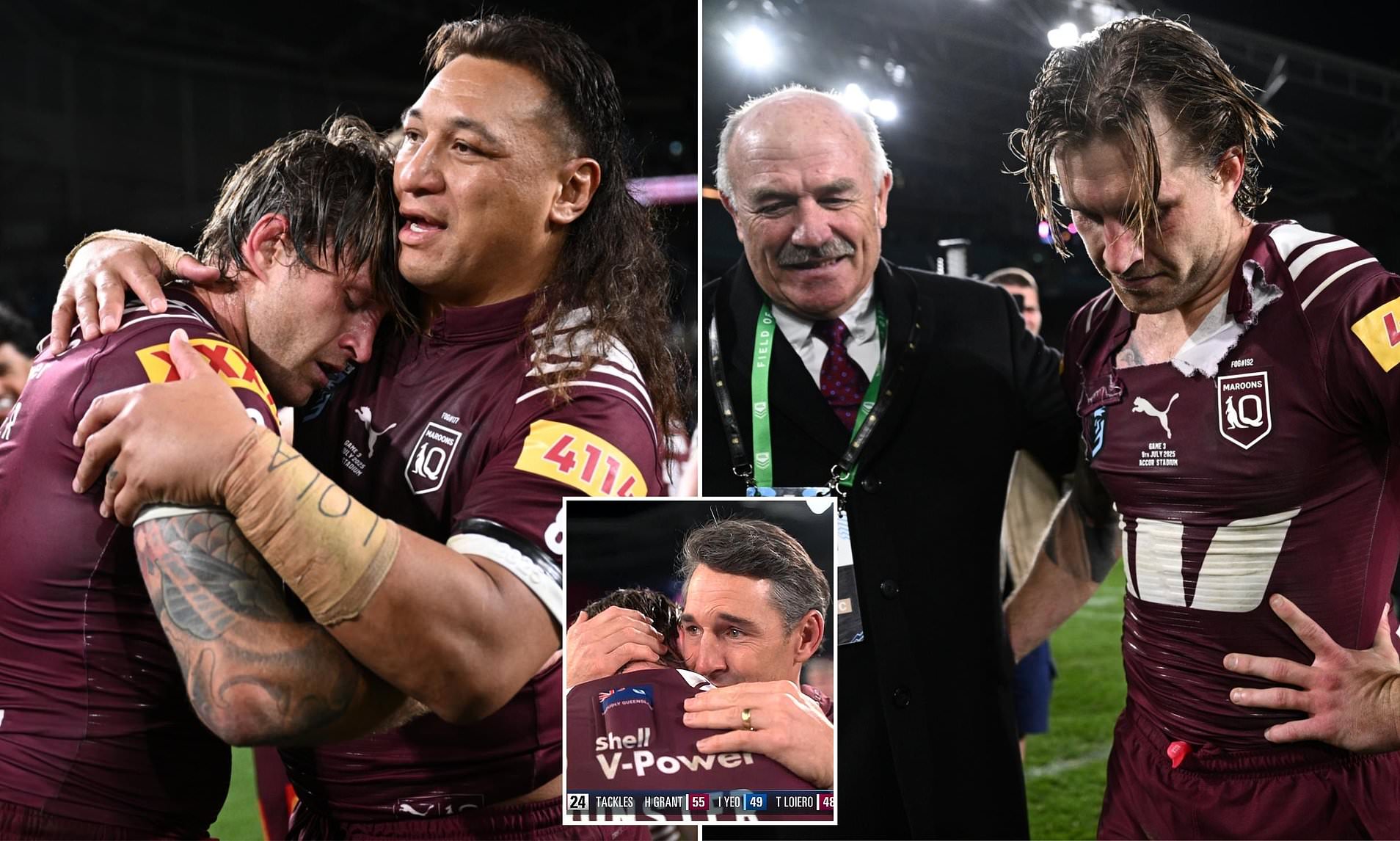 Billy Slater sheds a tear as emotional scenes erupt at full-time after ...