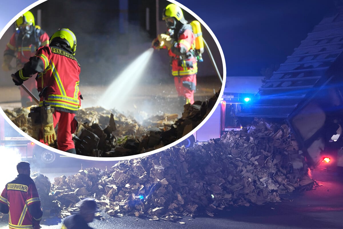 Brand auf sächsischem Unternehmens-Gelände: Polizei und Feuerwehr im ...