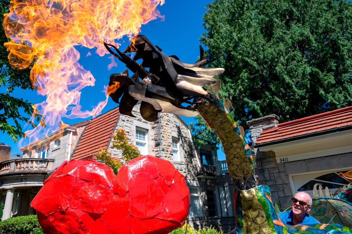Meet the man behind Tacoma Porchfest's iconic fire-breathing dragon