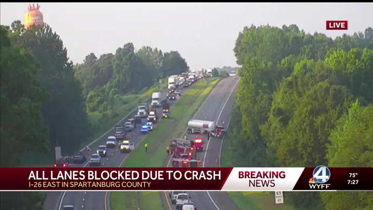 LIVE: Lanes reopen after being blocked in Spartanburg County