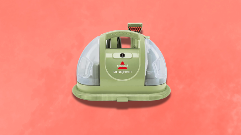 This green Bissell cleaner is my secret to a totally stain-free couch