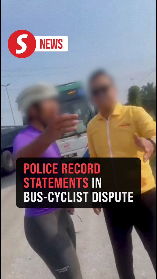 Police record statements from bus driver, cyclists involved in roadside row