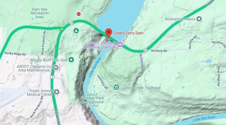 Lane closure planned for dam maintenance
