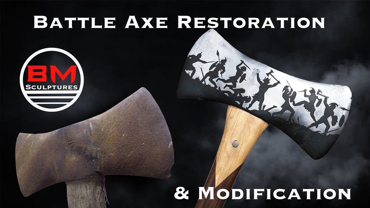 Rusty Battle Axe Restoration and Modification.