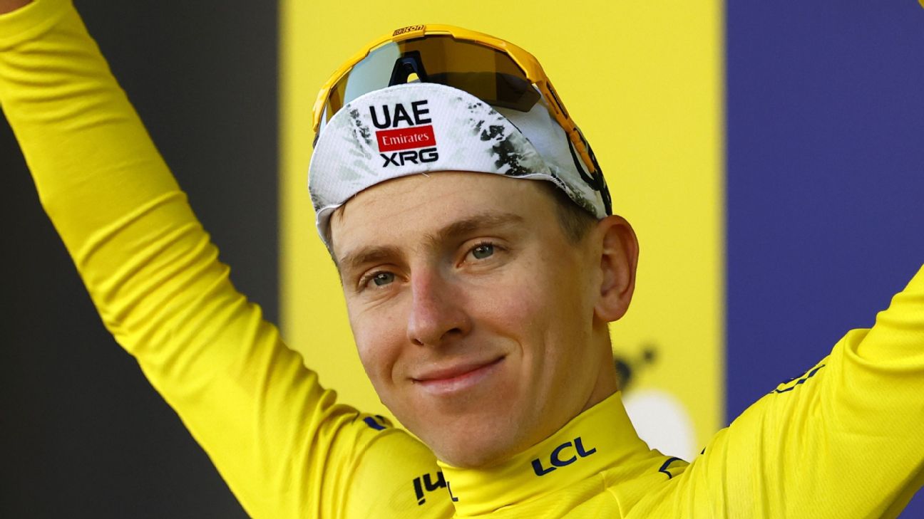 Remco Evenepoel wins time trial; Tadej Pogačar leads Tour de France