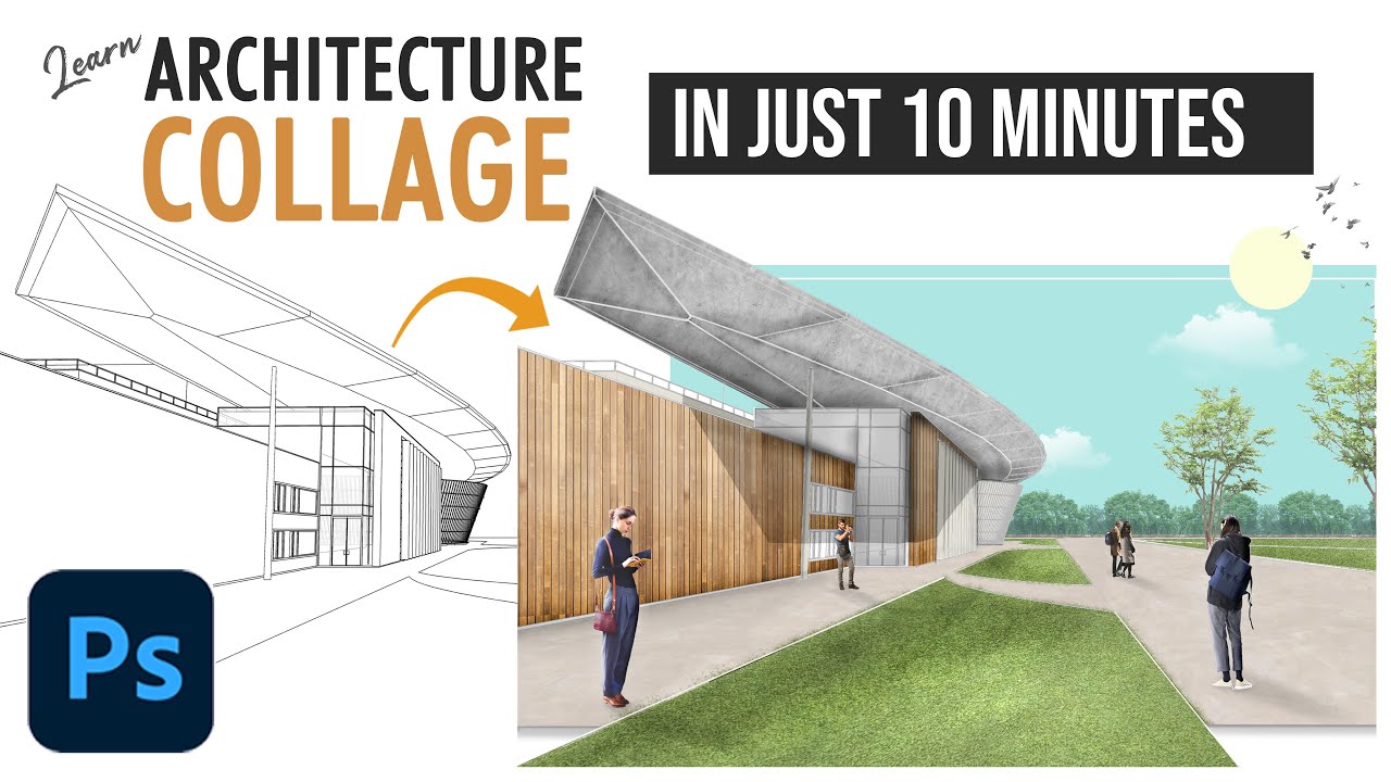 Post-Digital Architecture Collage With Photoshop — Learn in 10 Minutes!
