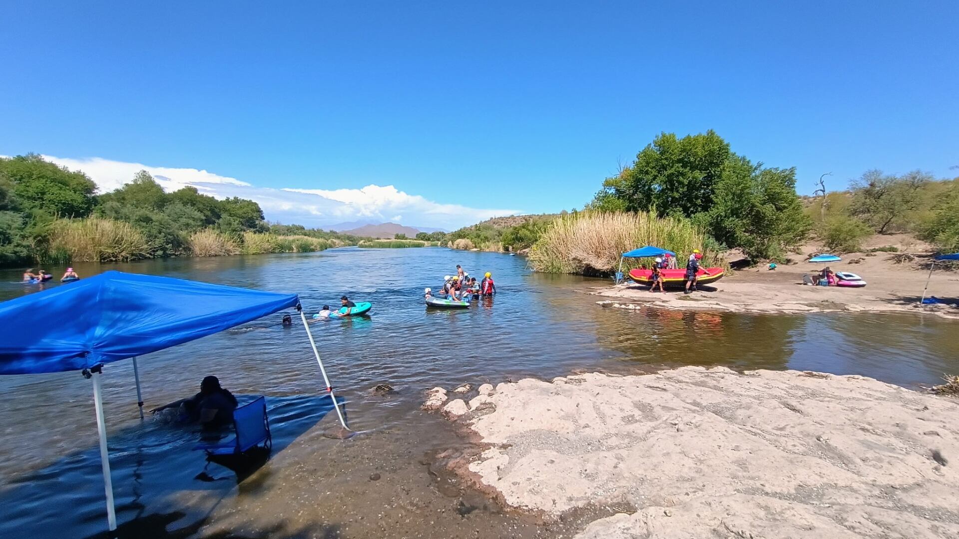 Training session ends with Mesa firefighters rescuing man from Salt River