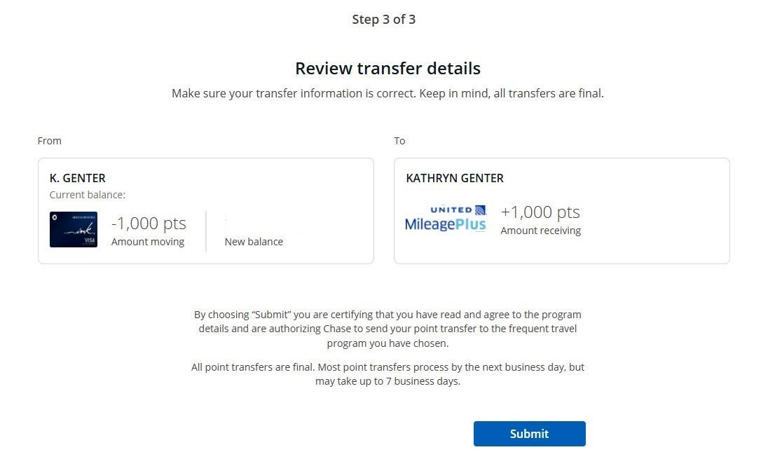 How to transfer Chase Ultimate Rewards points to United MileagePlus