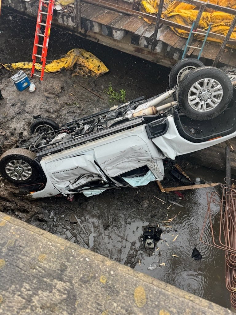 Highway Patrol update: Truck with camper crashes over I-95 bridge at ...
