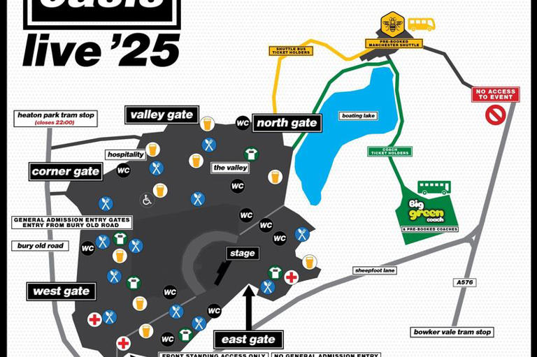 Oasis at Heaton Park shuttle bus - where to get it, how to book and price