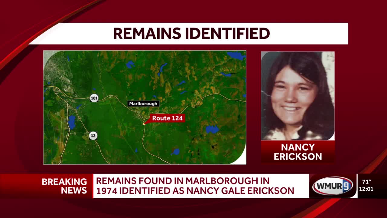 Remains found in Marlborough in 1974 identified as belonging to Nancy ...