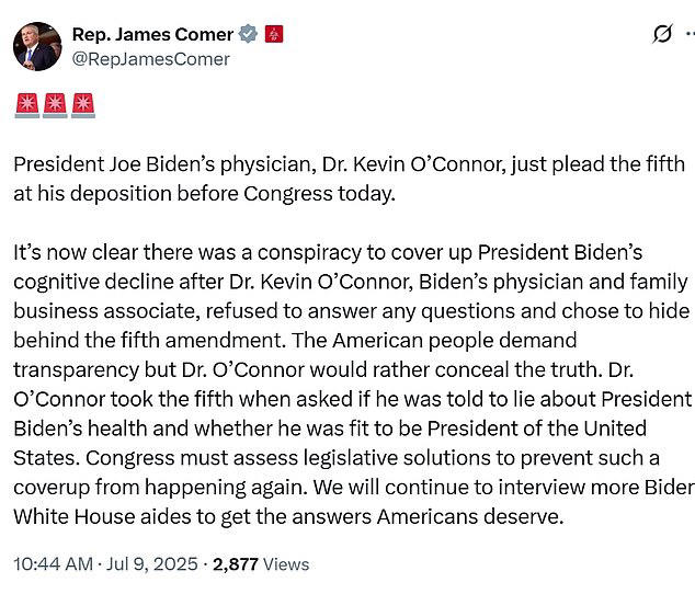 Joe Biden's Dr. O'Connor REFUSES to answer questions on his mental ...