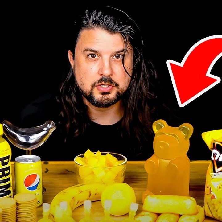 Colorful Crunch: Yellow Food Mukbang Experience