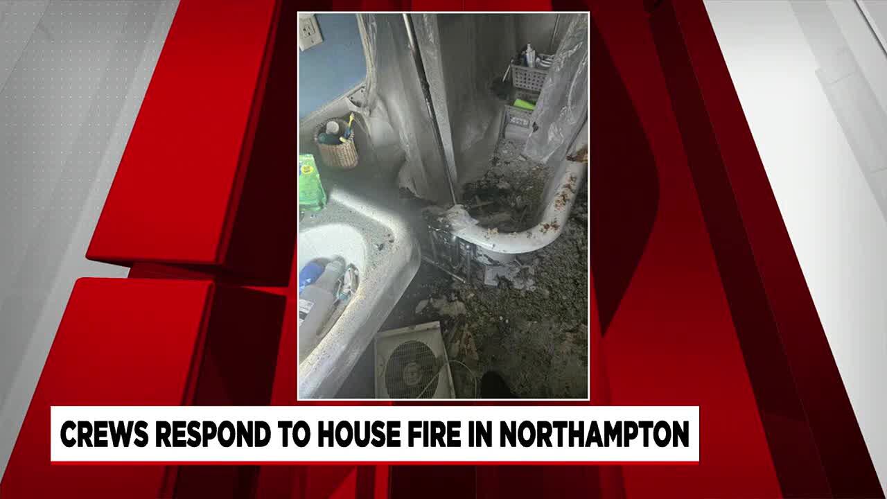 Fire damages Northampton house