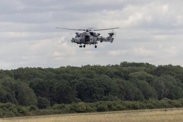 Chinook, Merlin, and Wildcat helicopters land at RAF base for two-week ...