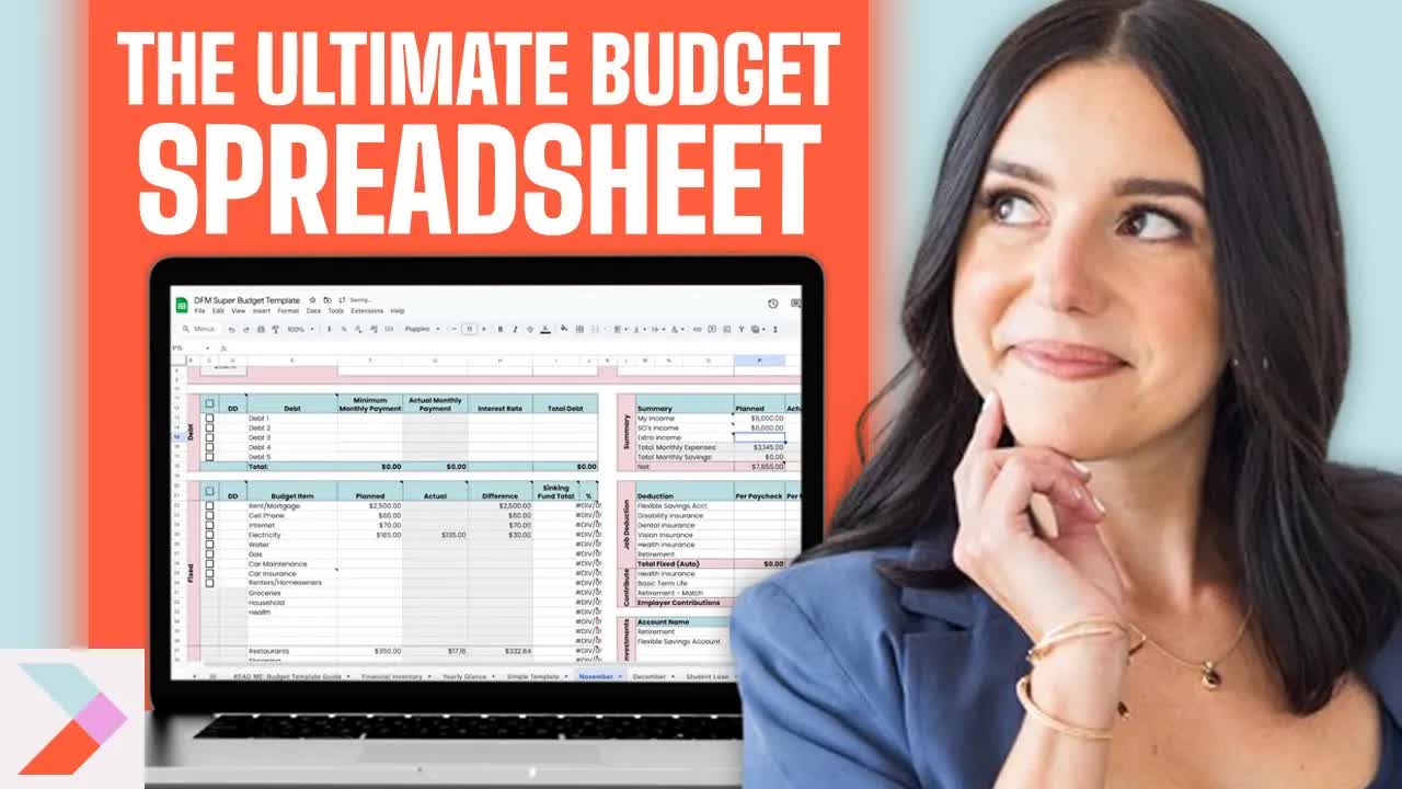 Super Budget Template Tutorial: The ULTIMATE Budget Spreadsheet (Google Sheets, Excel, & Numbers)