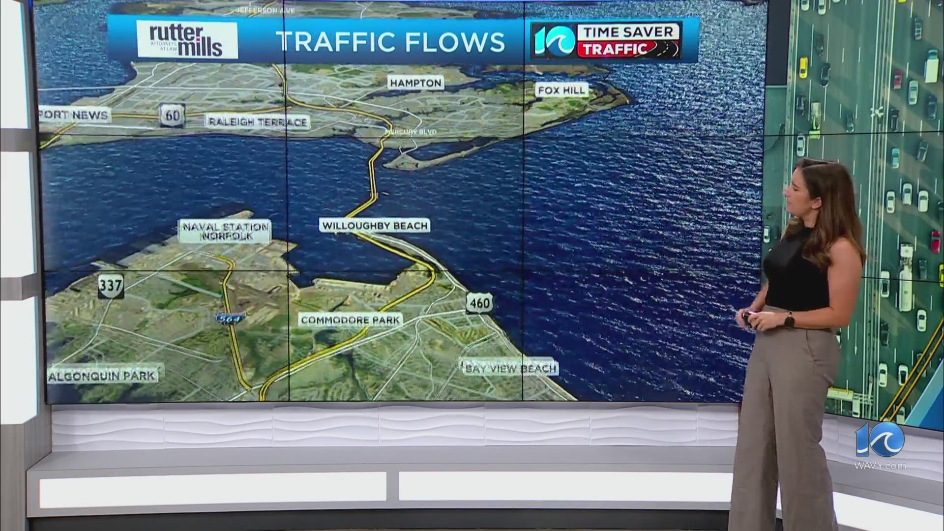 I-64 west traffic shift at HRBT overnight Wednesday