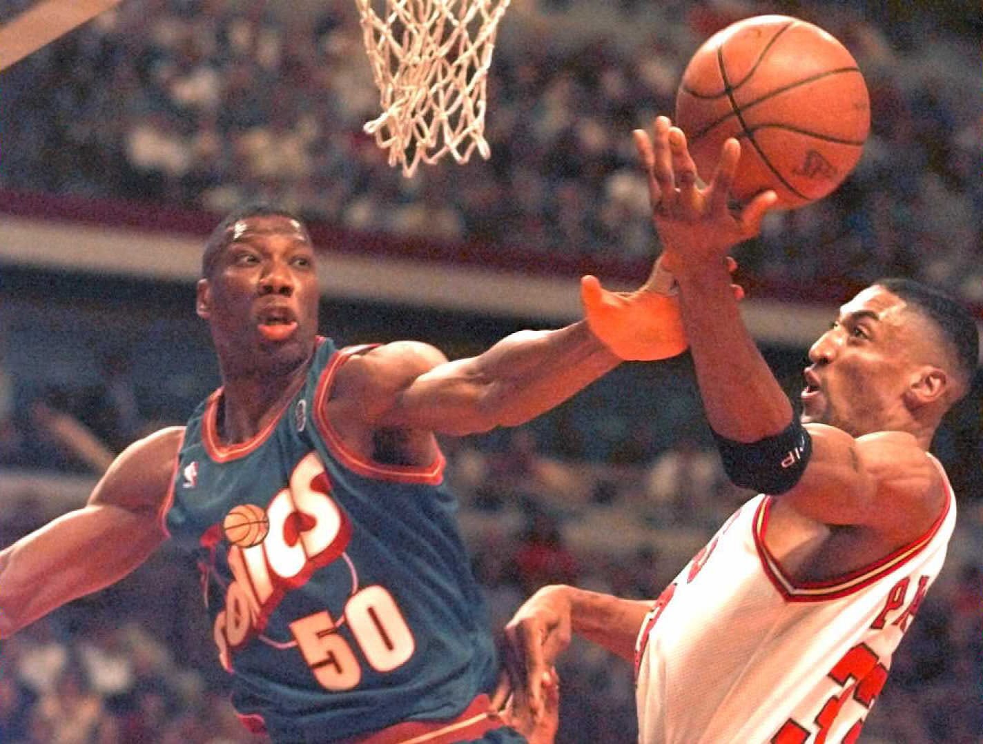 OKC Thunder jersey history No. 50 - Ervin Johnson (1993-96)