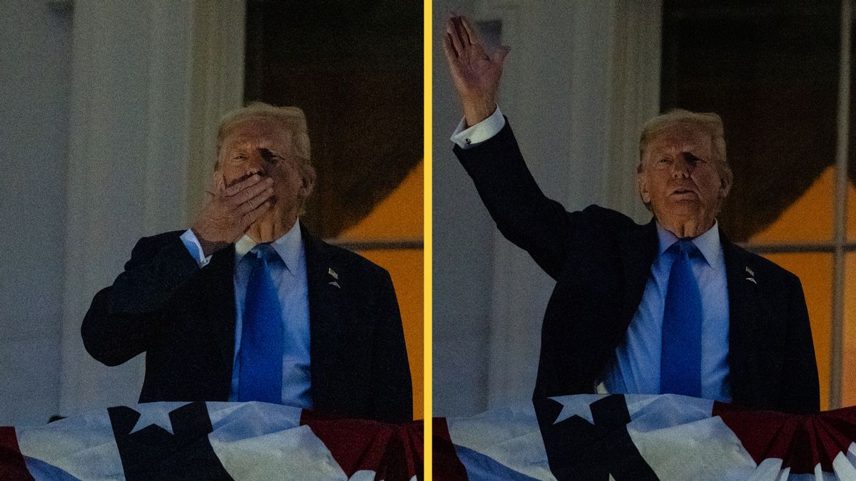 Clarifying claim Trump gave 'Nazi salute' at Fourth of July fireworks