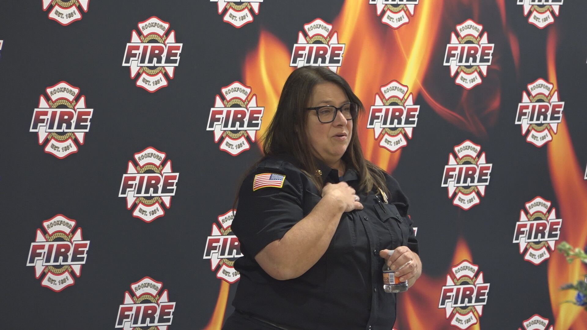 Rockford Fire Department sends off its fire chief following her last day