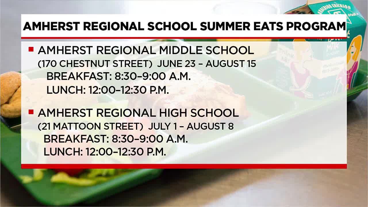 Amherst announces sites for summer meals for kids, teens