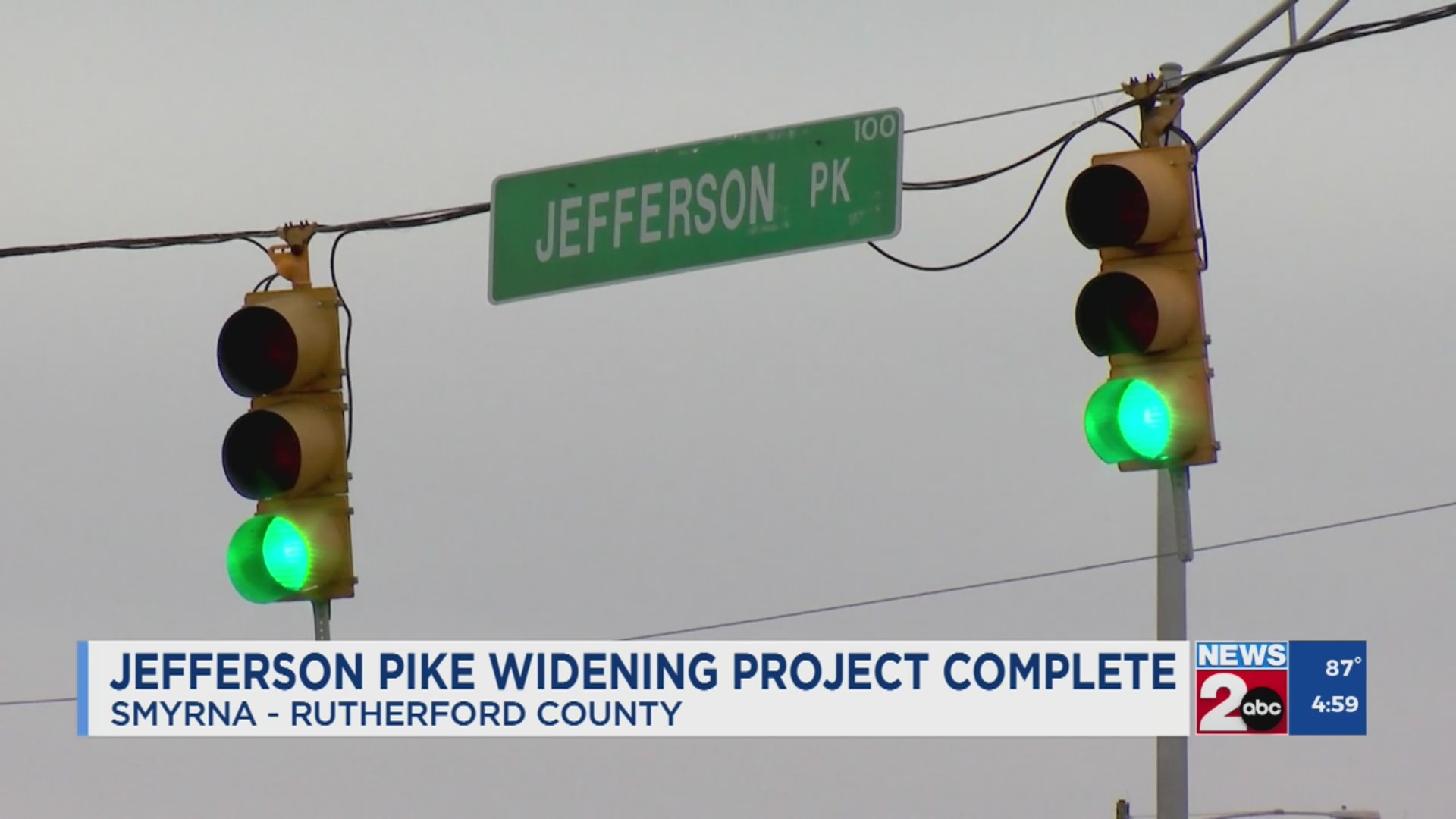 Jefferson Pike widening project complete in Smyrna