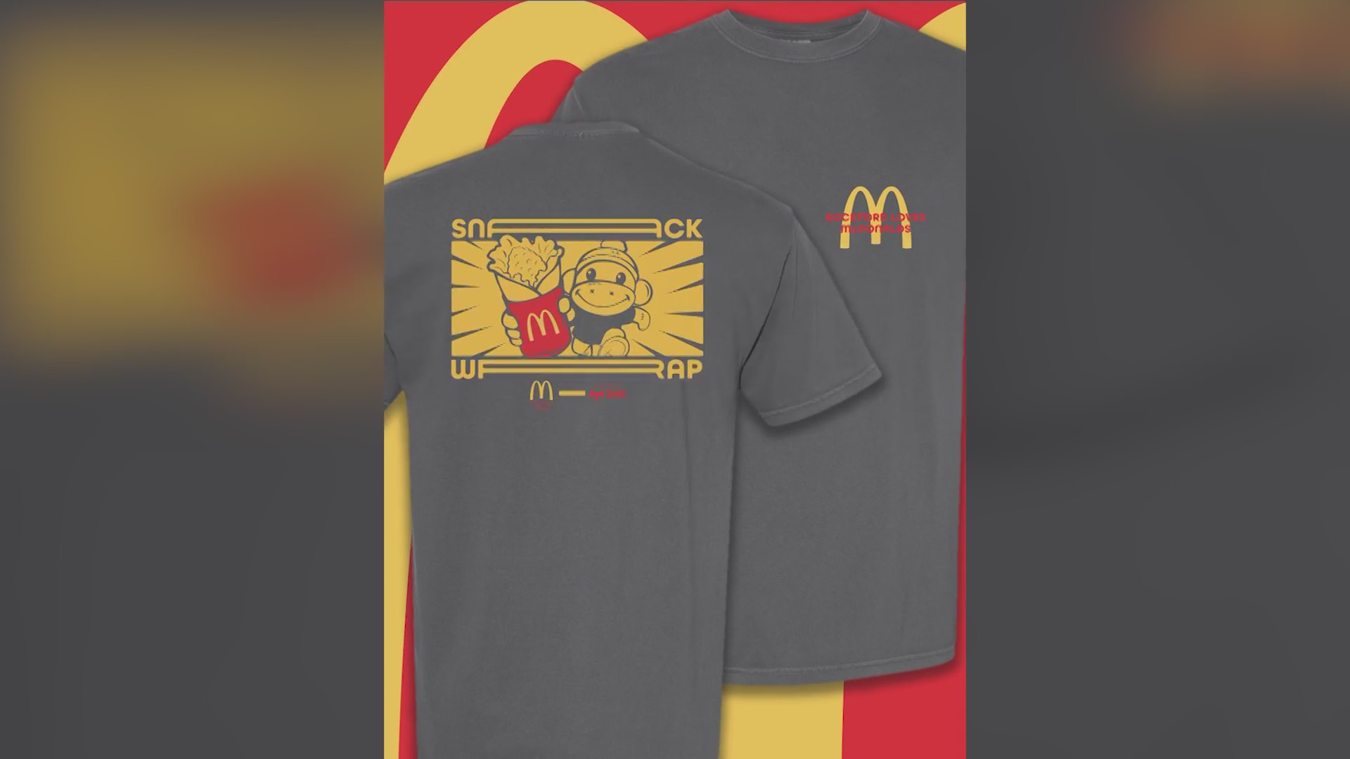 Limited edition McDonald's & Rockford Art Deli T-shirts available now
