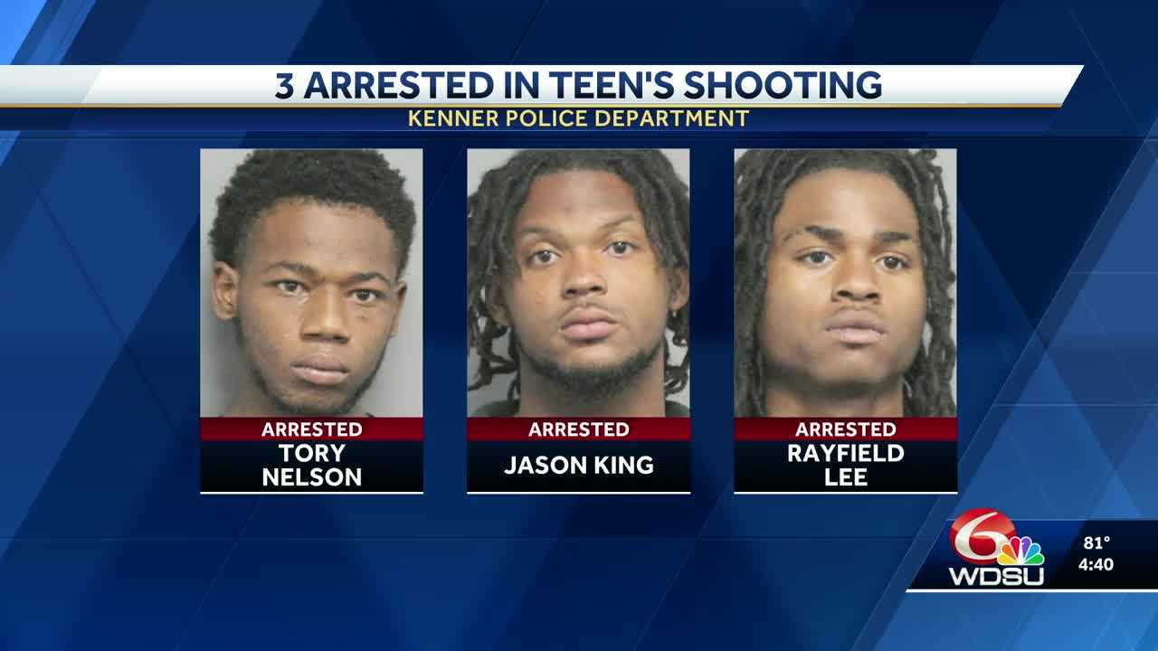 3 people arrested, fourth sought in shooting of Kenner teen