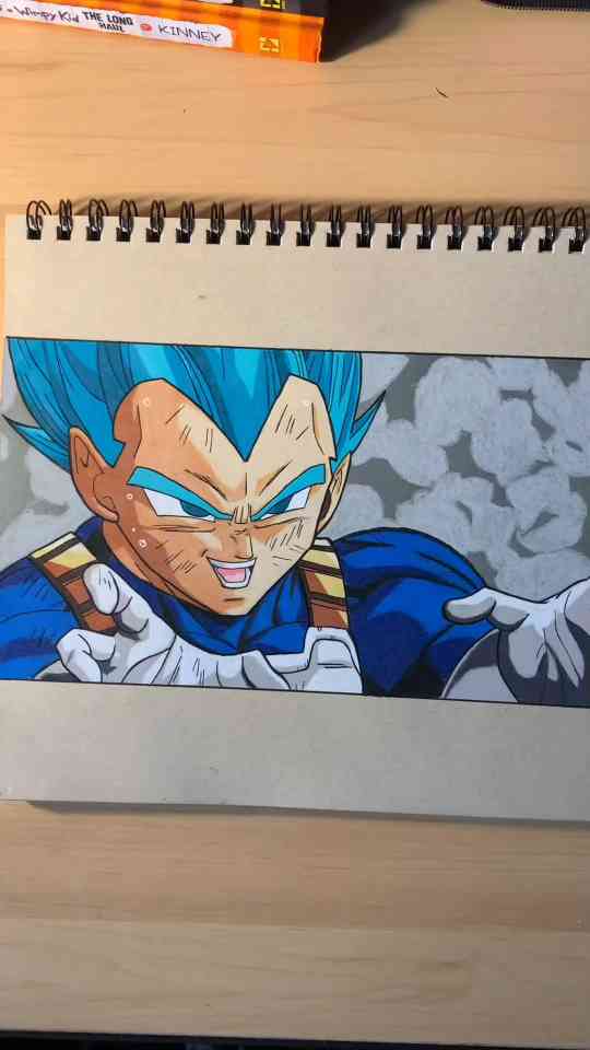 Watch My Vegeta Drawing Come to Life — Progress So Far
