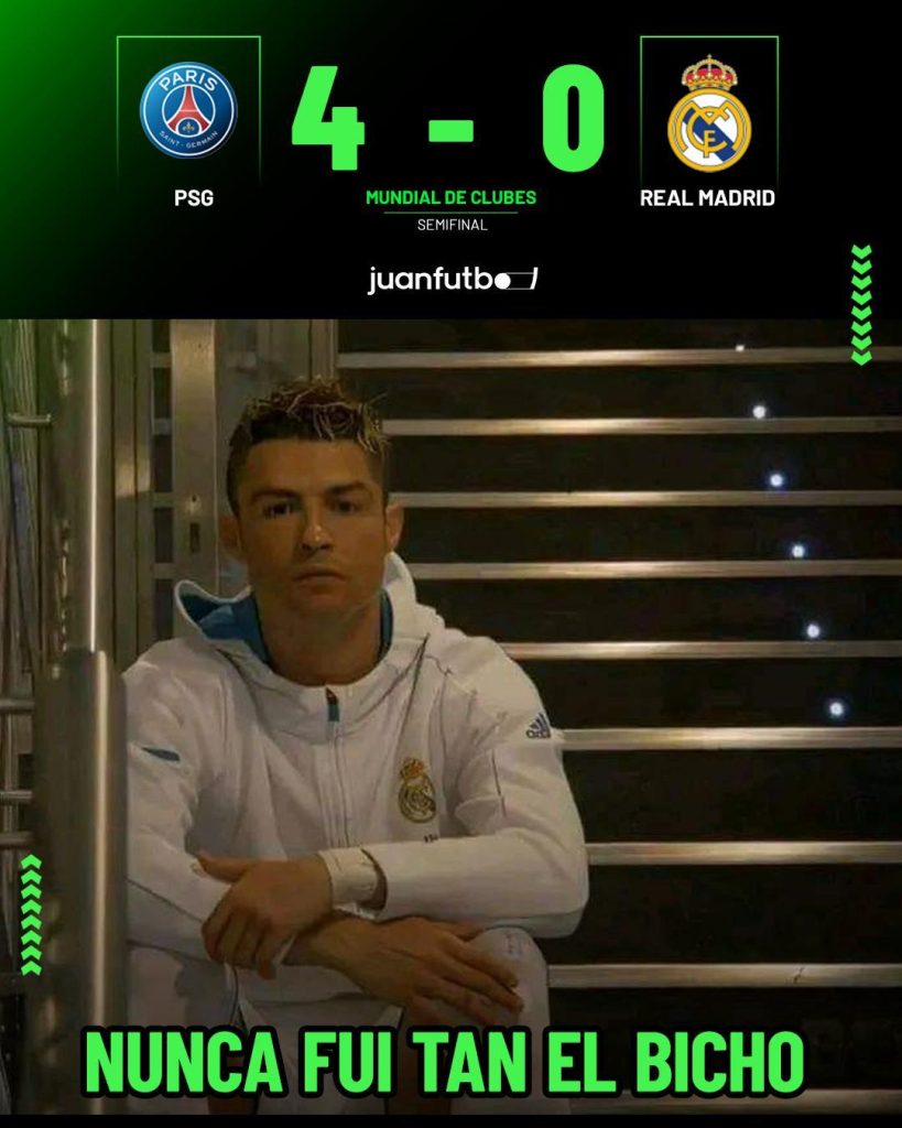 Los memes de la paliza del Real Madrid ante el PSG en el Mundial de ...