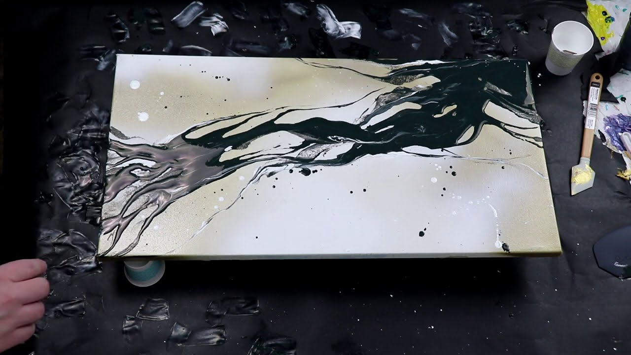 Mixed Media Acrylic Pour With Spray Paint And Catalyst Wedge! Fluid ...