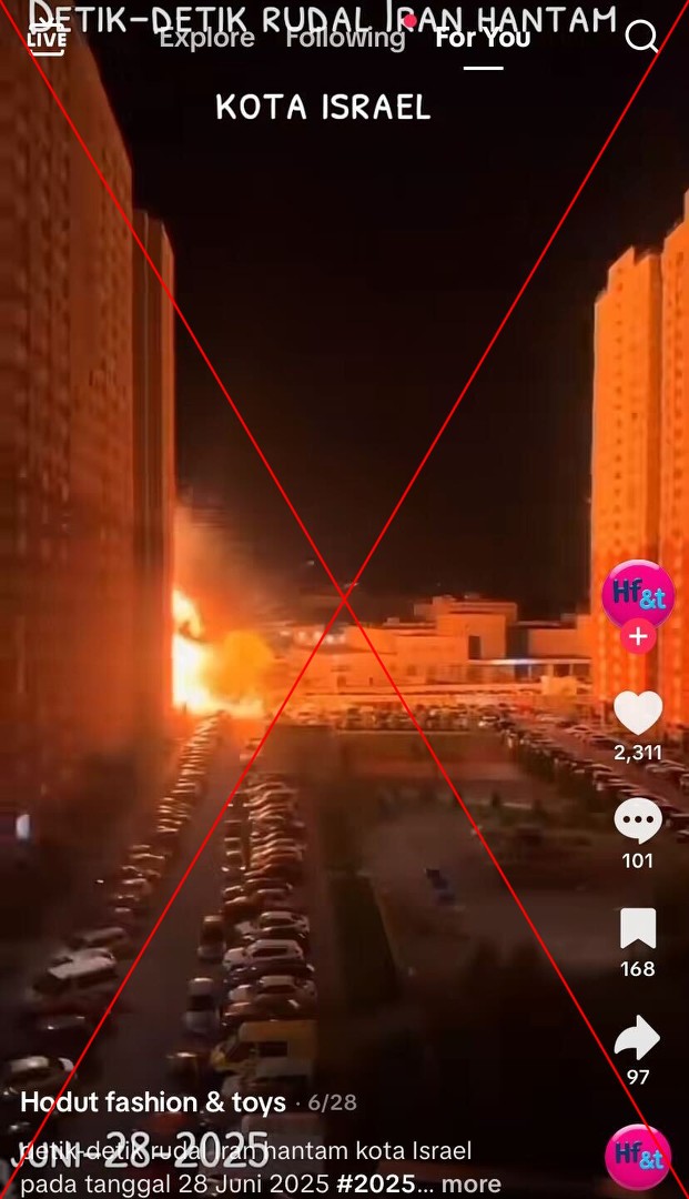 Ini video ledakan di Ukraina, bukan rekaman konflik Iran-Israel