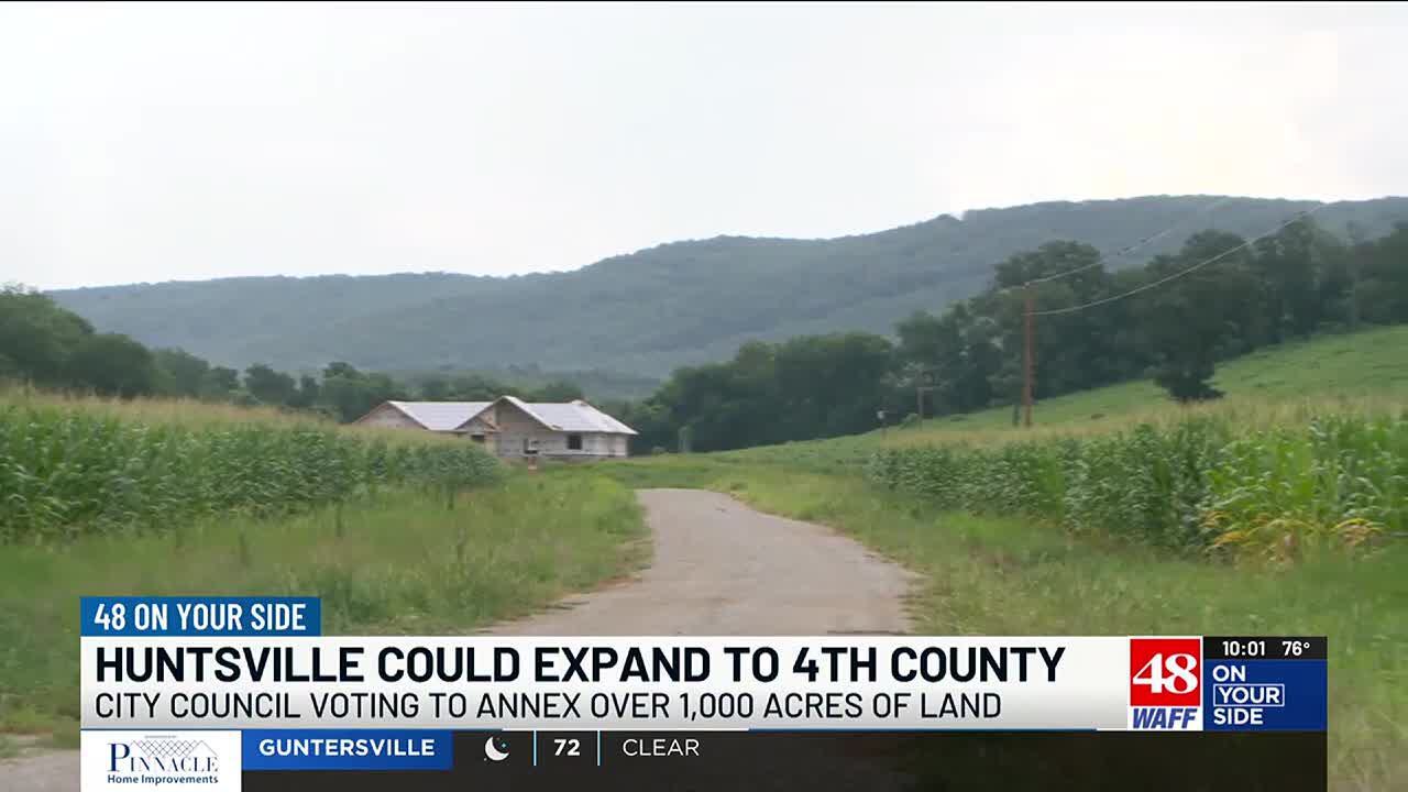 Huntsville city council voting to annex over 1,000 acres of land ...