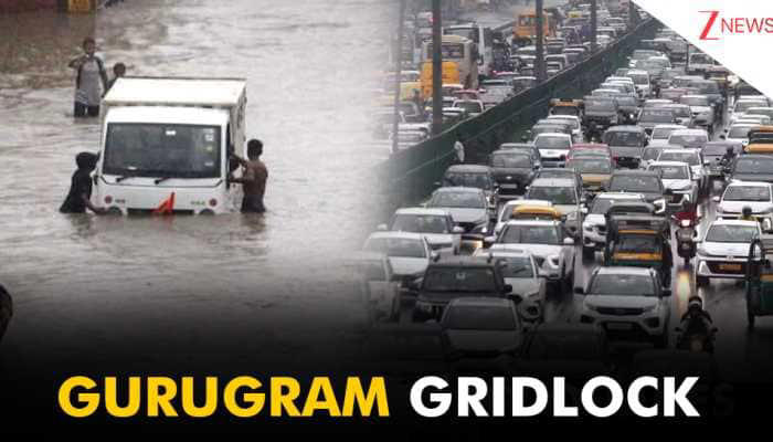 Gurugram Gridlock: Overnight Rains Trigger Massive Waterlogging, Crippling Morning Commute | VIDEO