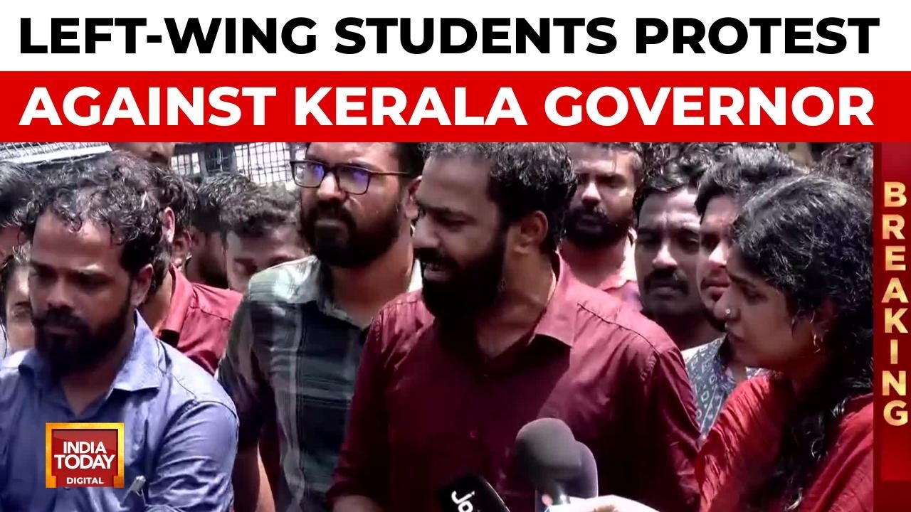 Students protest against Kerala Governor, allege saffronisation of ...