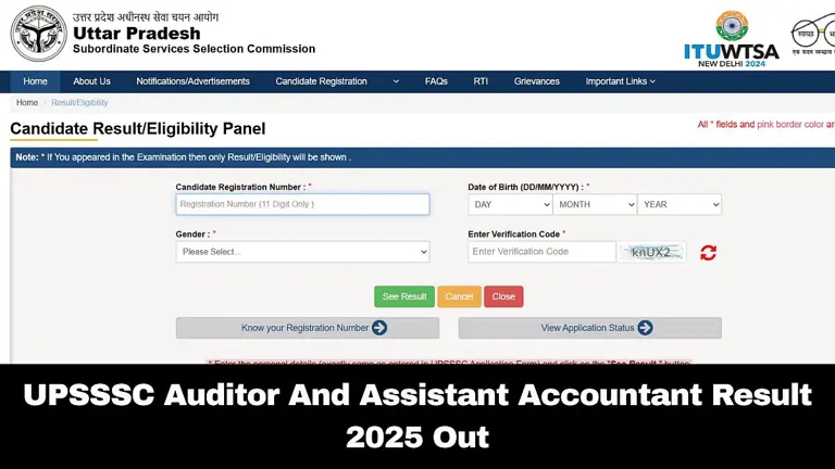 UPSSSC Auditor And Assistant Accountant Result 2025 Out At upsssc.gov ...